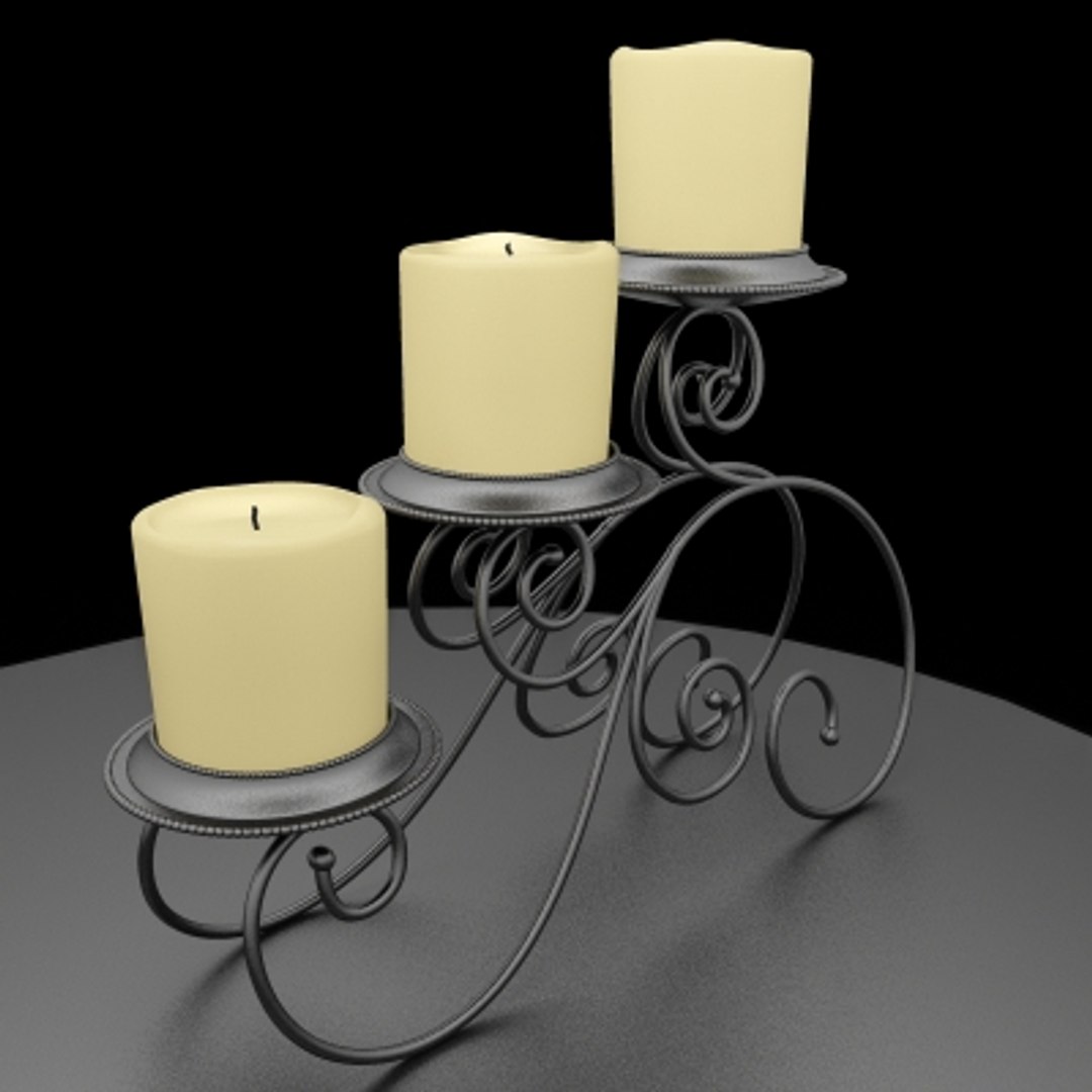 3d Model Candle Holder Scale