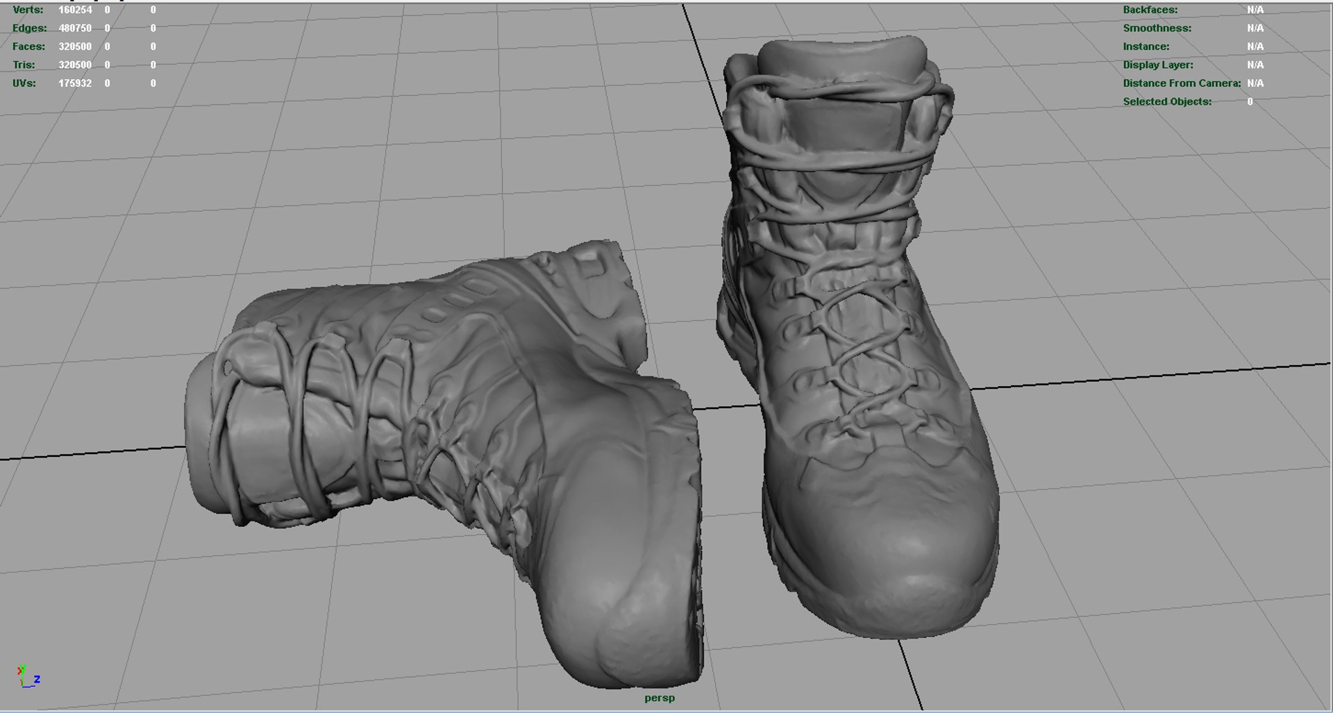 Hiking Boots Obj