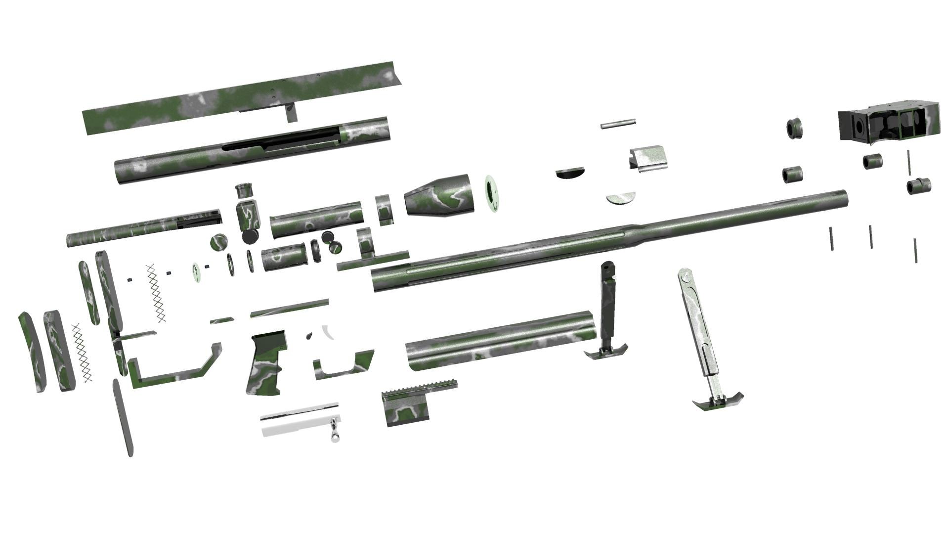 Gun Hs-50 3d Model