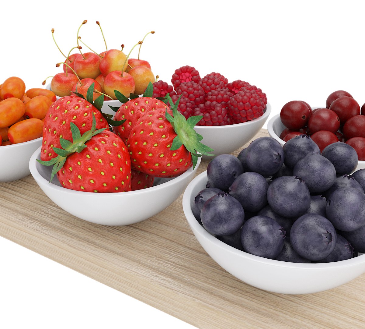 3D Model Berry Bowls - TurboSquid 1966249