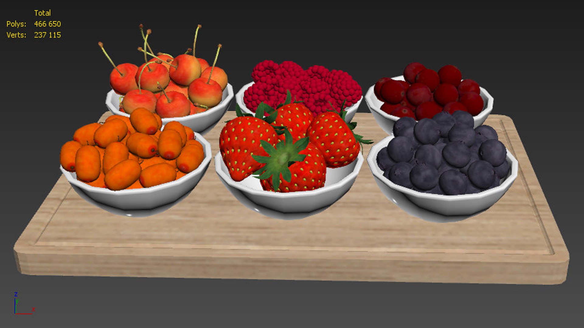 3D Model Berry Bowls - TurboSquid 1966249