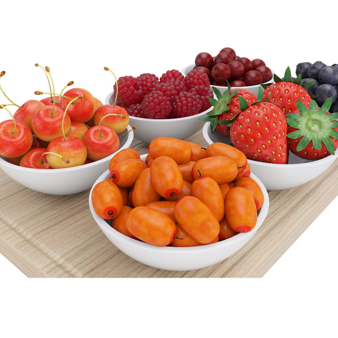 3D Model Berry Bowls - TurboSquid 1966249