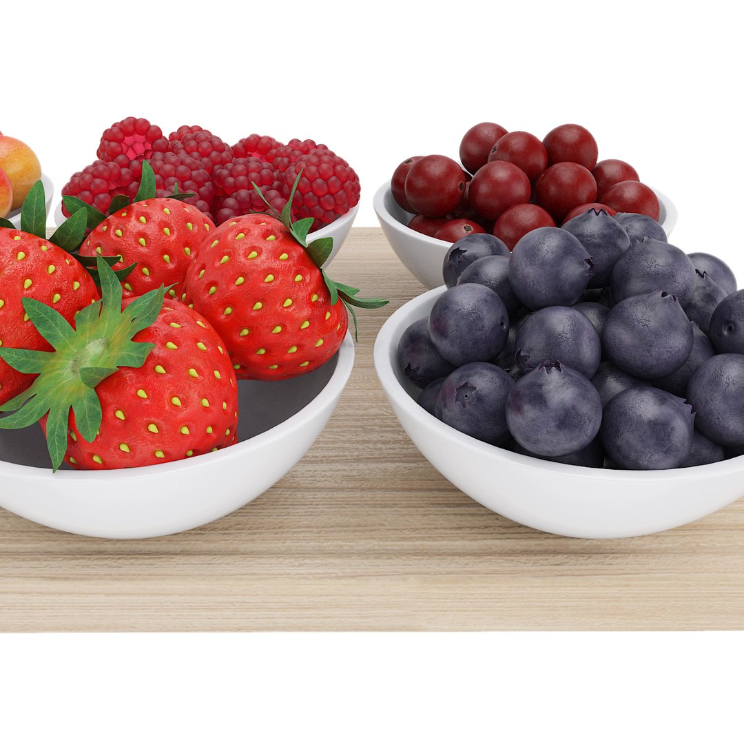 3D Model Berry Bowls - TurboSquid 1966249