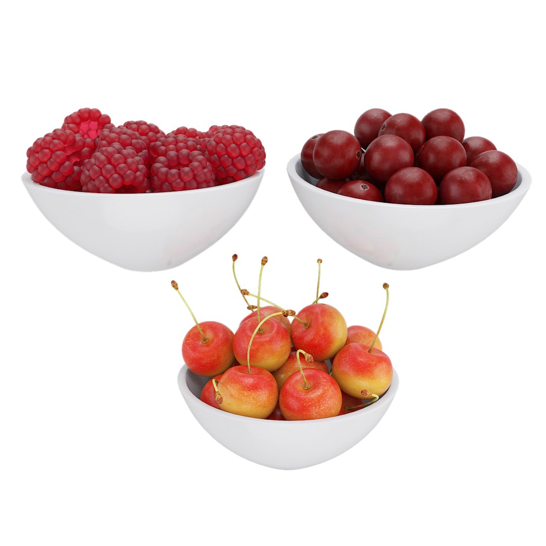 3D Model Berry Bowls - TurboSquid 1966249