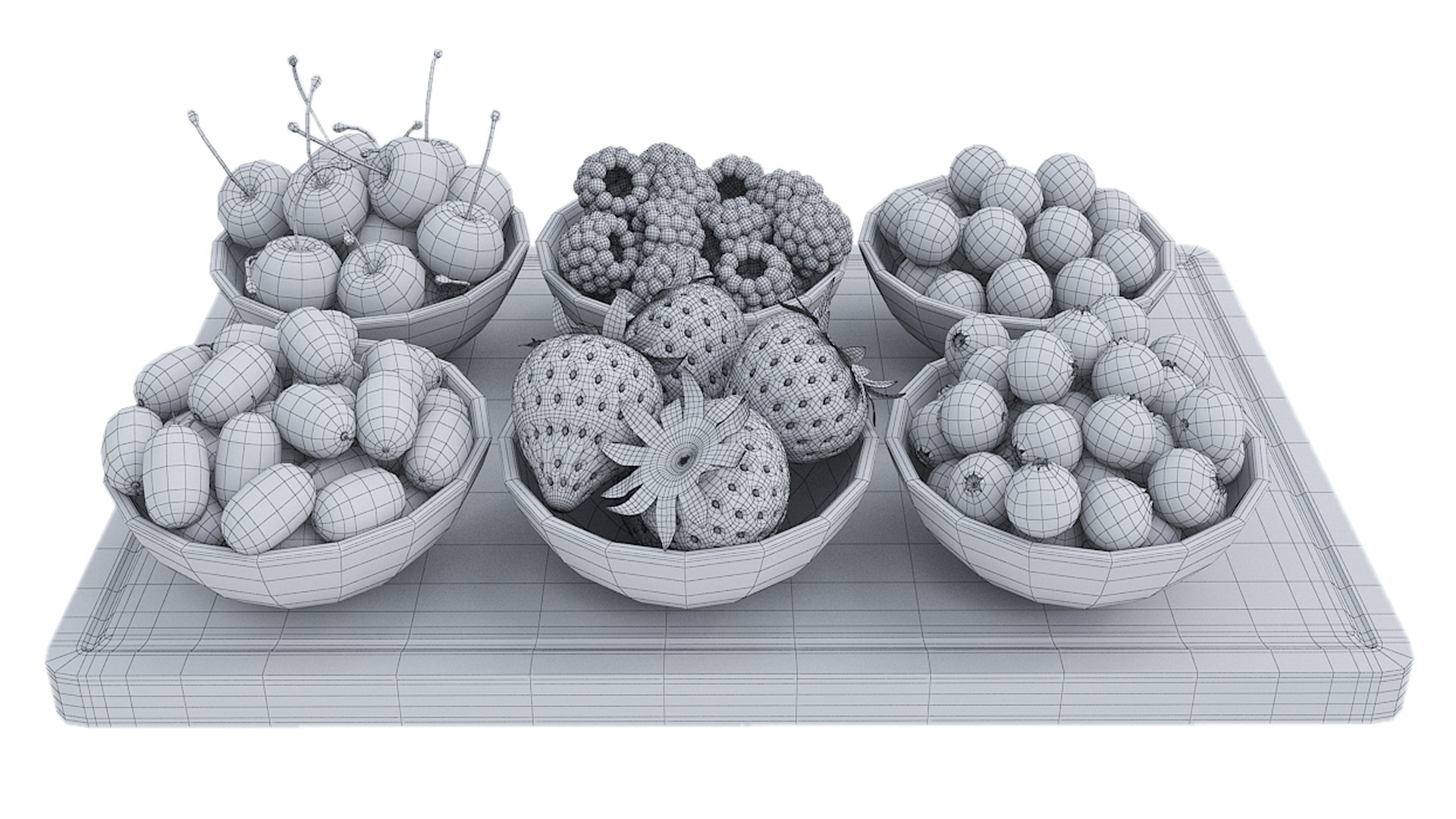 3D Model Berry Bowls - TurboSquid 1966249