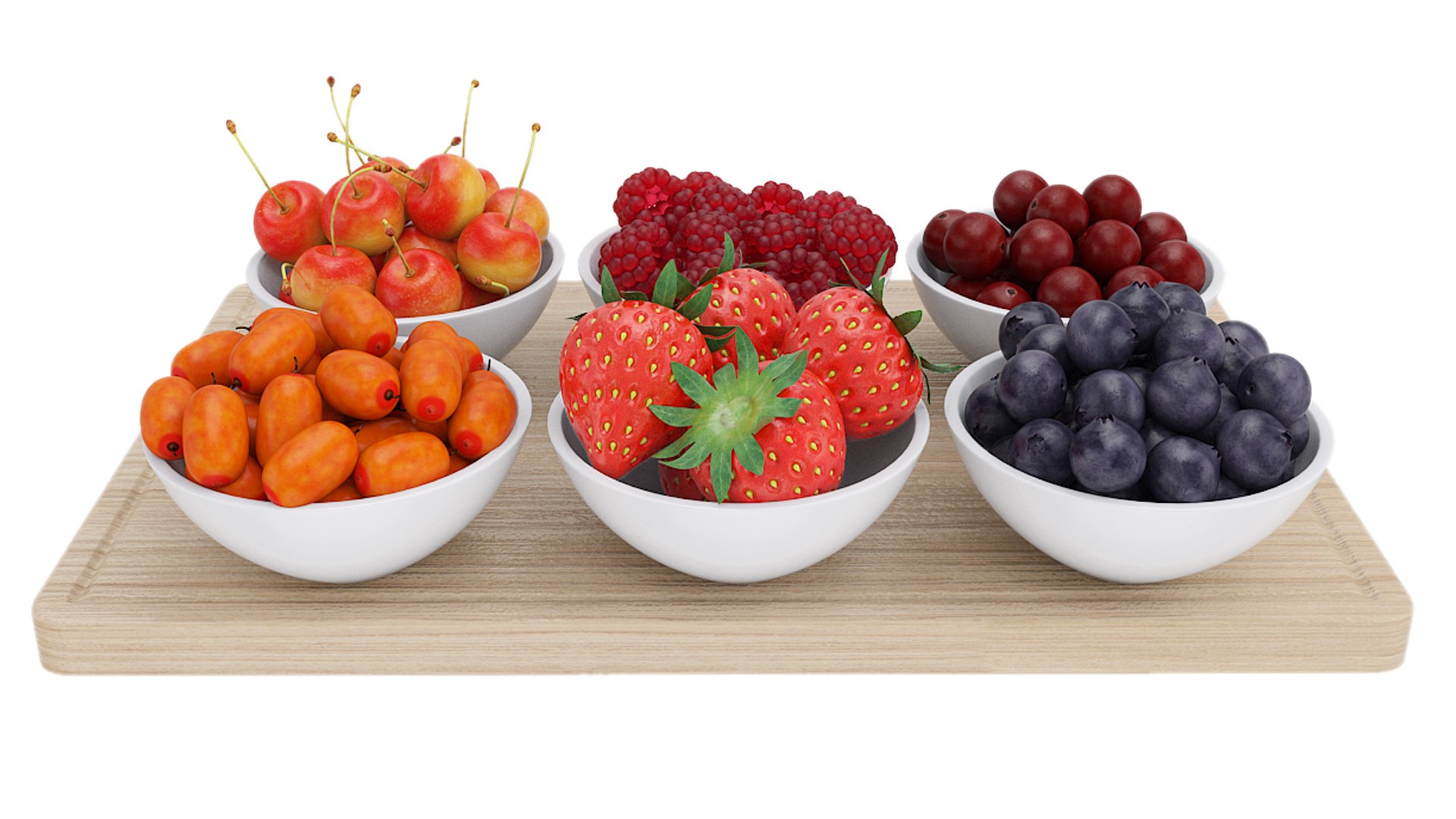 3D Model Berry Bowls - TurboSquid 1966249