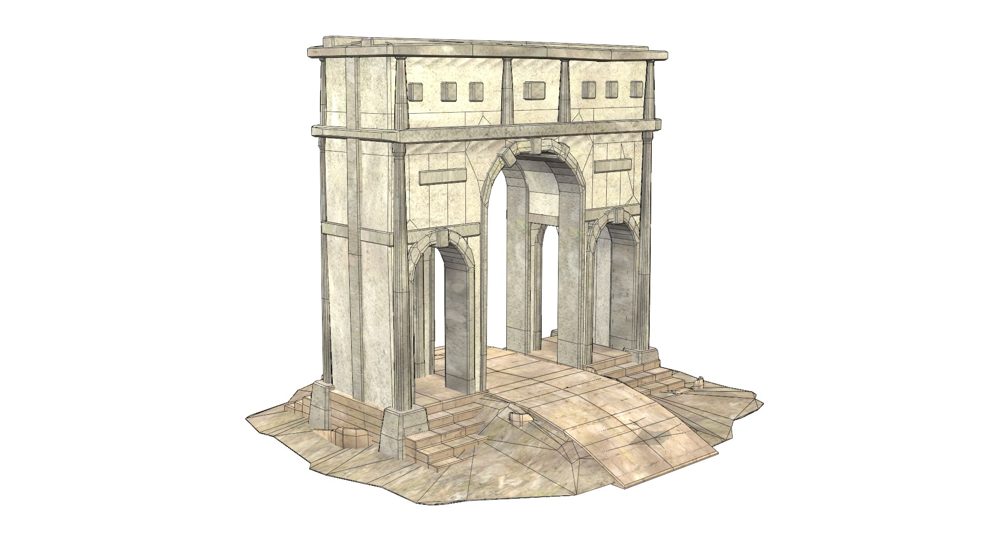 3D Model Roman Building - - TurboSquid 1606630