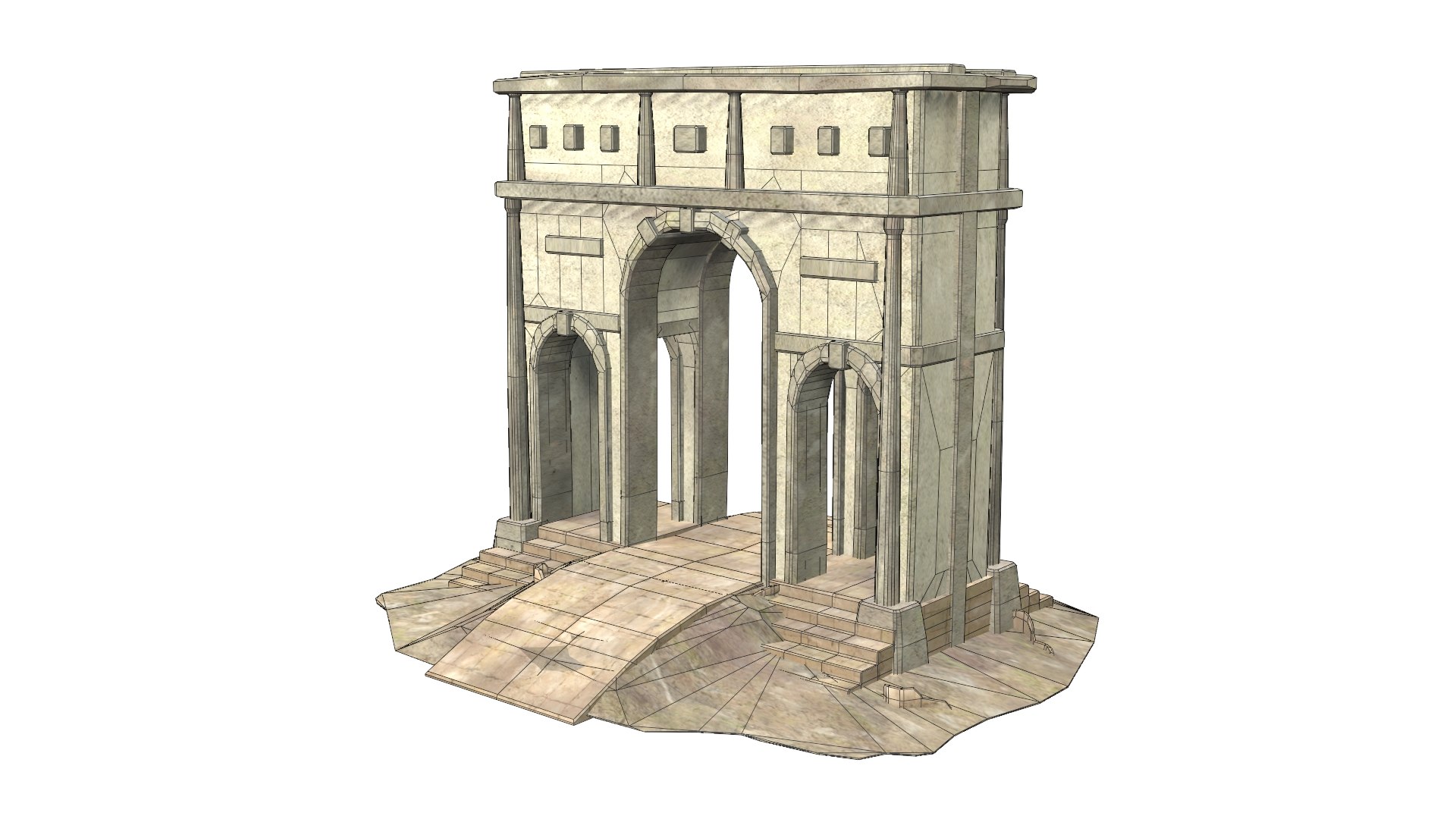 3D Model Roman Building - - TurboSquid 1606630