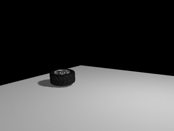 free car tire bouncing 3d model