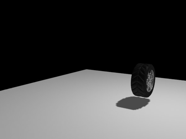 free car tire bouncing 3d model