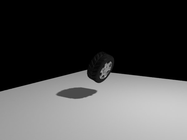 free car tire bouncing 3d model