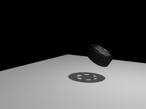 free car tire bouncing 3d model