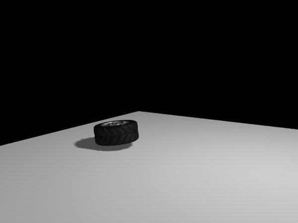 free car tire bouncing 3d model