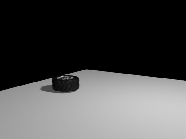 free car tire bouncing 3d model