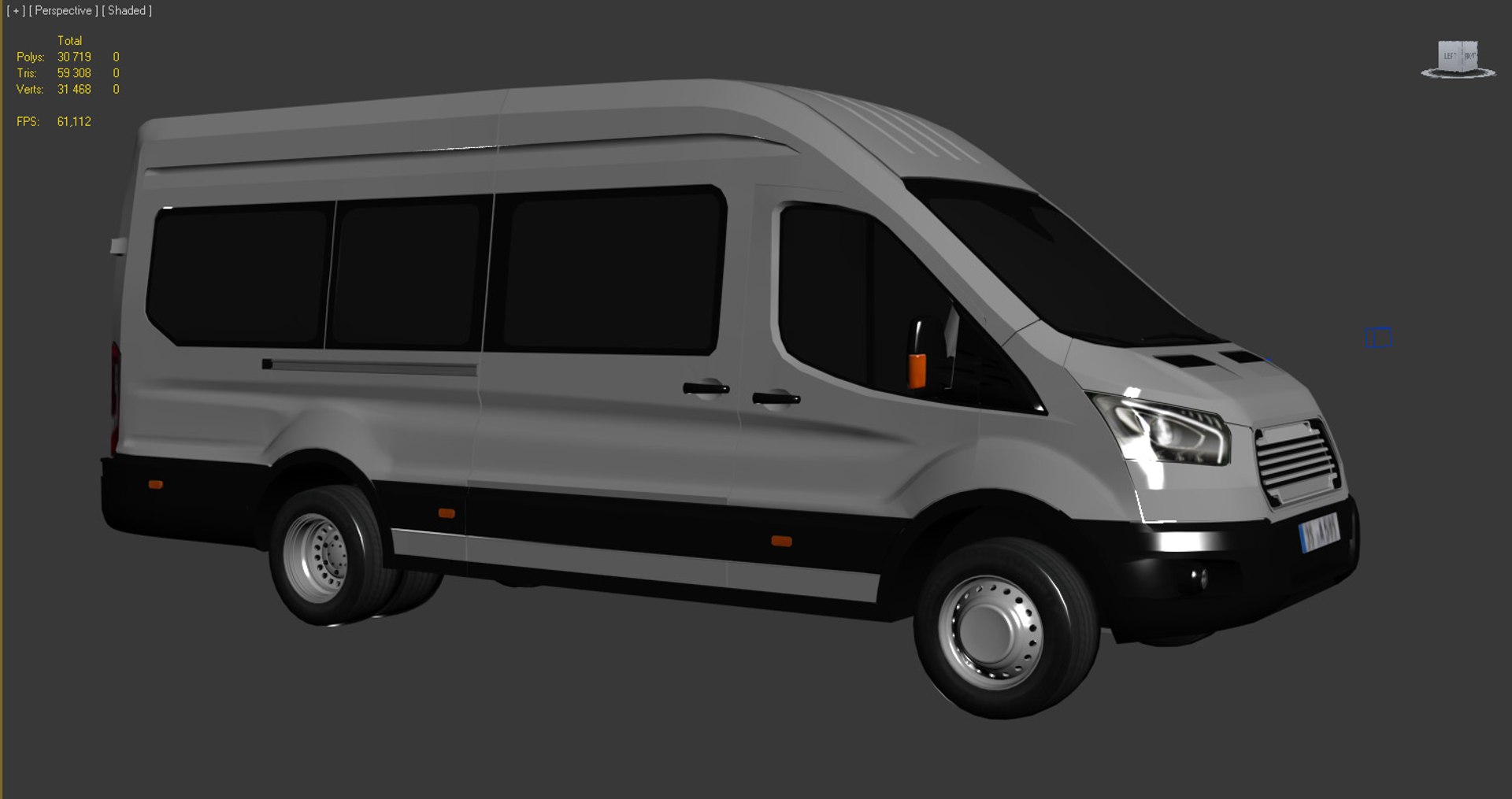 generic cargo van 3d model