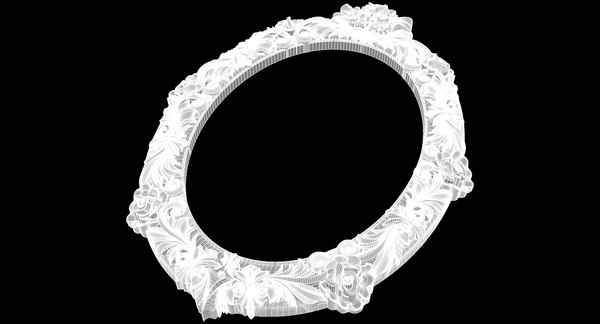 3d model frame oval