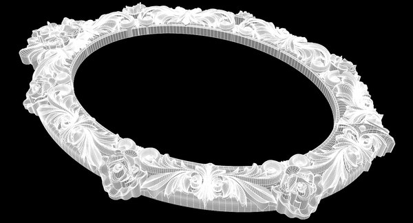 3d model frame oval
