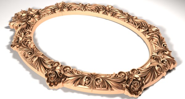 3d model frame oval