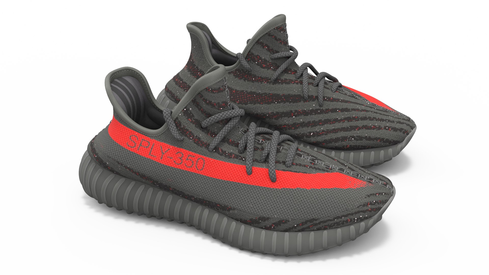 Yeeze Boost 350 Sneakers Black 3D - TurboSquid 2105276