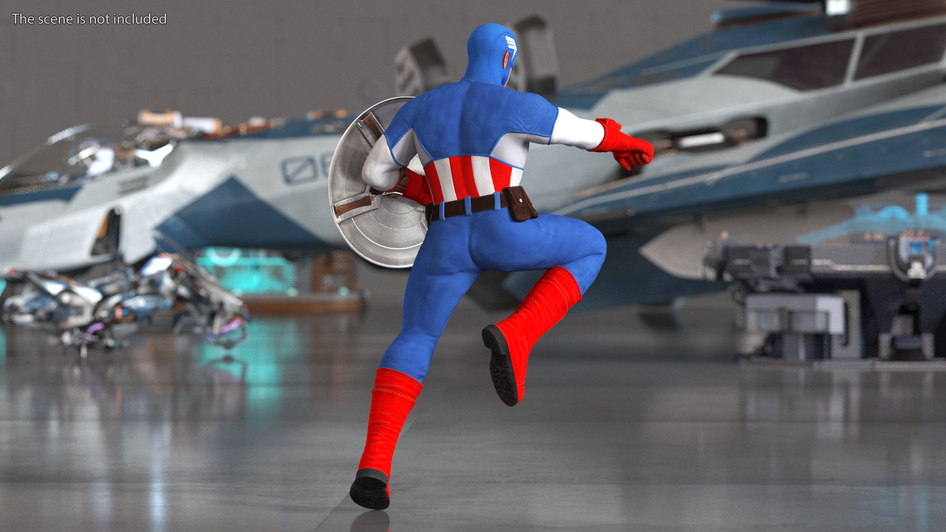 Captain America Cartoon Fighting Pose 3D - TurboSquid 2056145