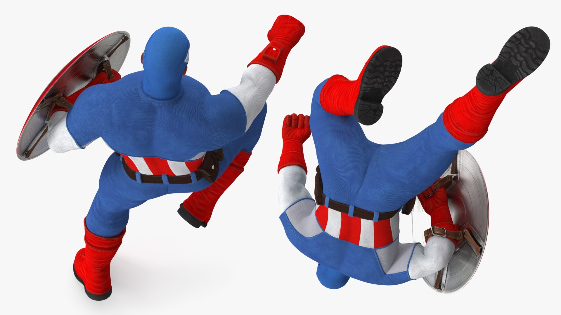 Captain America Cartoon Fighting Pose 3D - TurboSquid 2056145