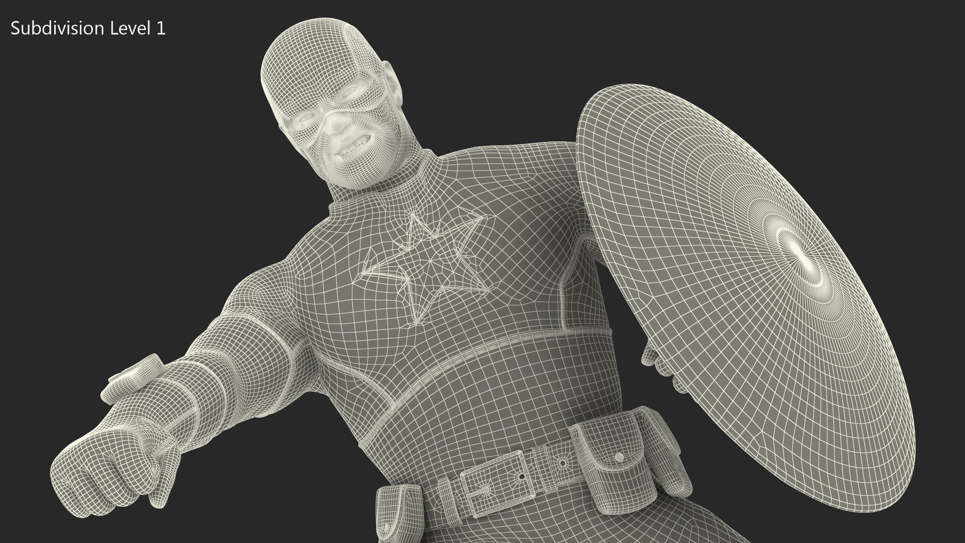 Captain America Cartoon Fighting Pose 3D - TurboSquid 2056145