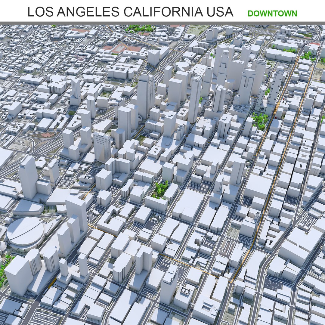 3D Model Los Angeles Downtown California USA - TurboSquid 1989286