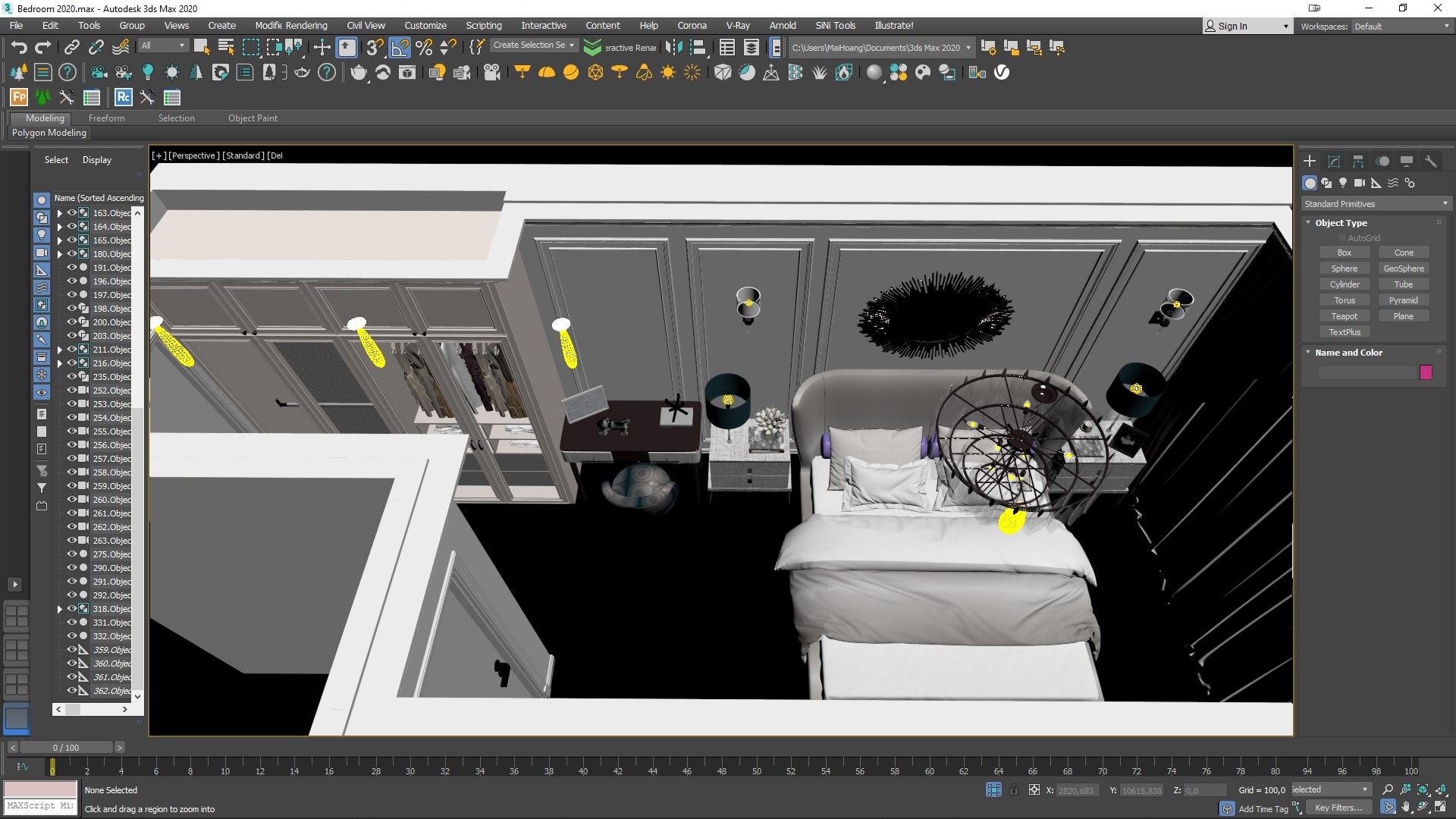 Bedroom 05 - Maiholuxury - MAX FBX OBJ SKP DAE Simlab 3D Model - TurboSquid 2173606