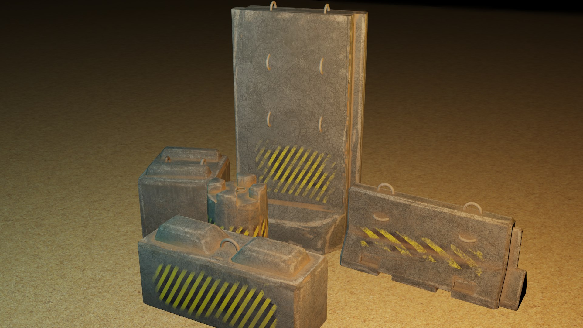 Pack concrete 3D - TurboSquid 1349726
