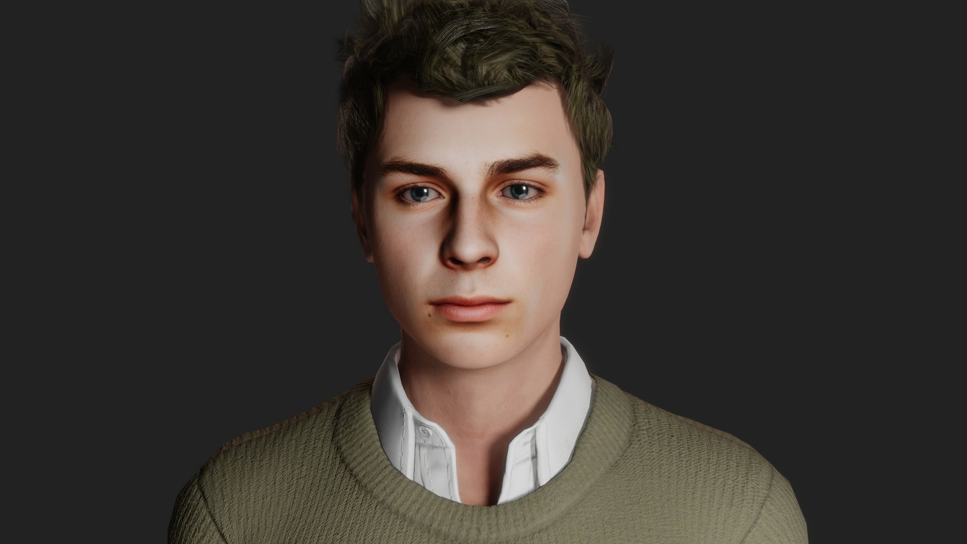 Contemplative University Student Model - TurboSquid 2189004