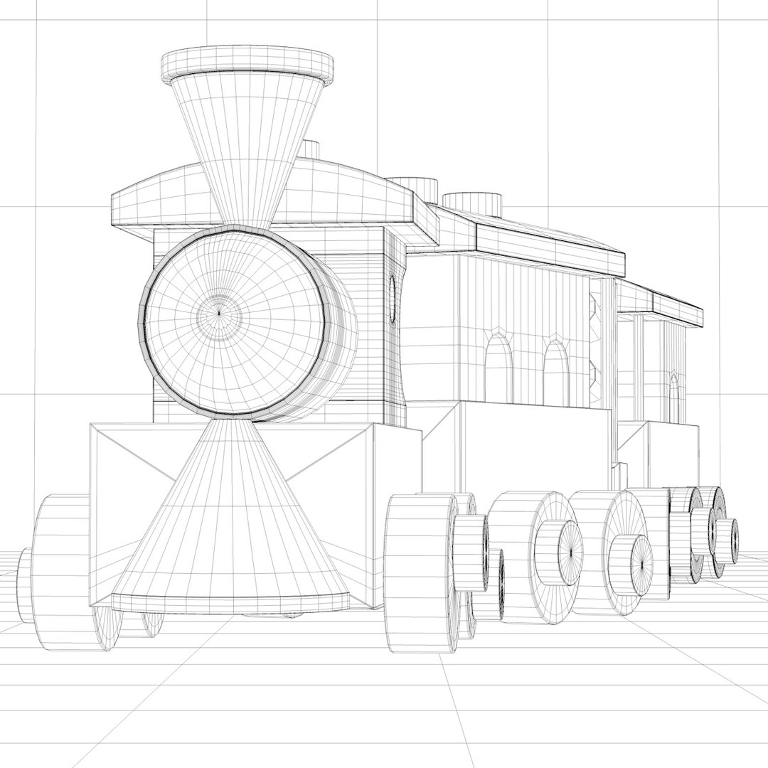 3d model toy train