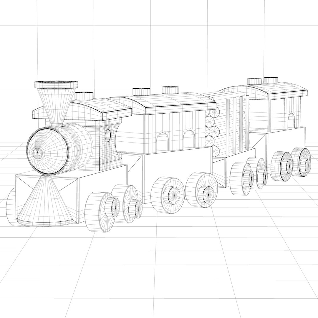 3d model toy train