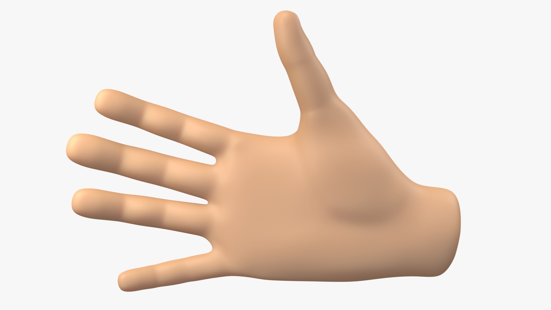 3D Cartoon Hand With Nails model - TurboSquid 1846288