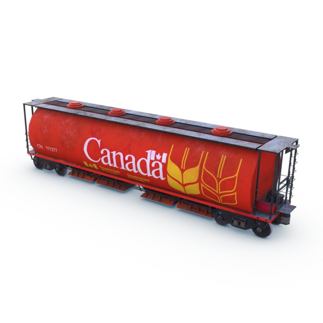 Grain Car 3D Model - TurboSquid 1218519