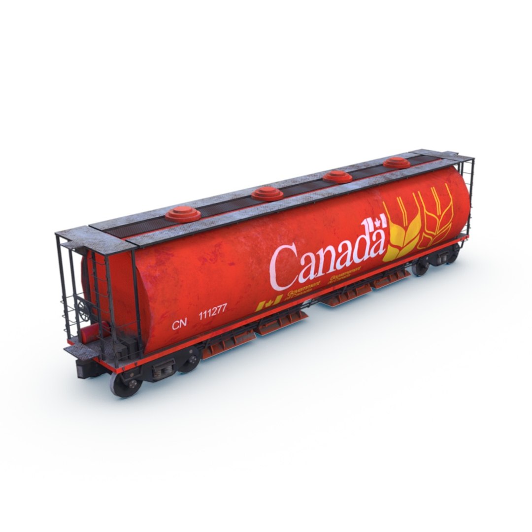 Grain Car 3D Model - TurboSquid 1218519