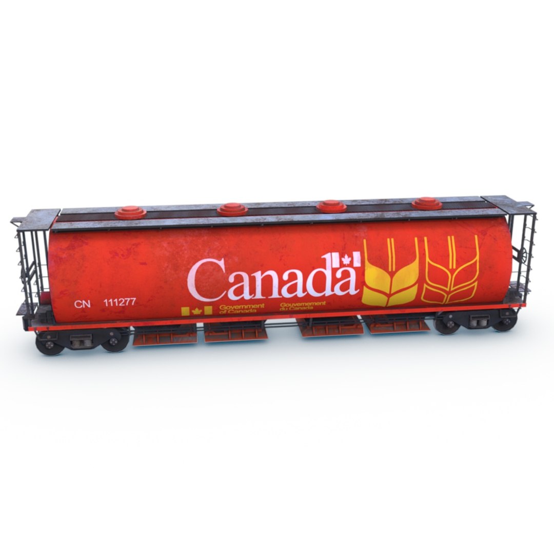 Grain Car 3D Model - TurboSquid 1218519