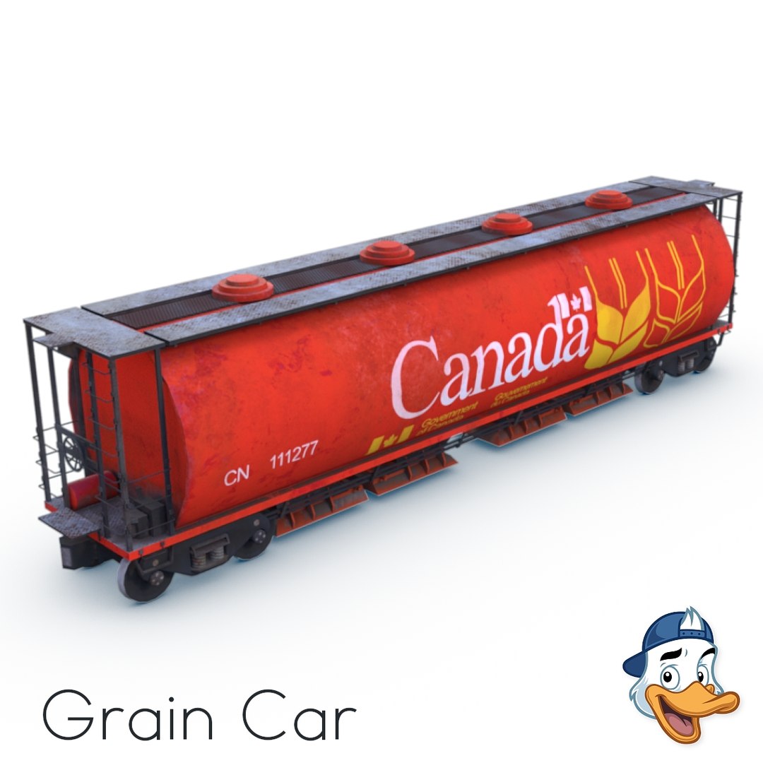 Grain Car 3D Model - TurboSquid 1218519