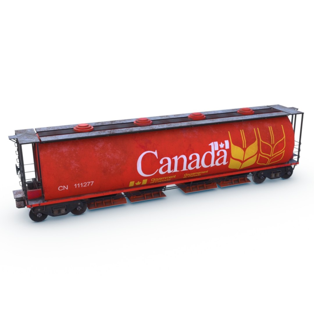 Grain Car 3D Model - TurboSquid 1218519
