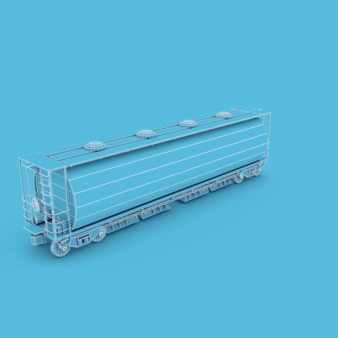 Grain Car 3D Model - TurboSquid 1218519
