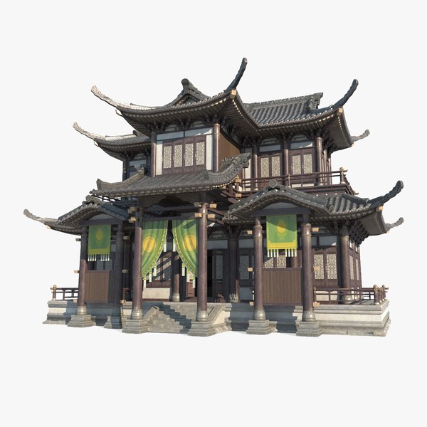 Large scale shops of ancient buildings in Asia 3D model - TurboSquid ...