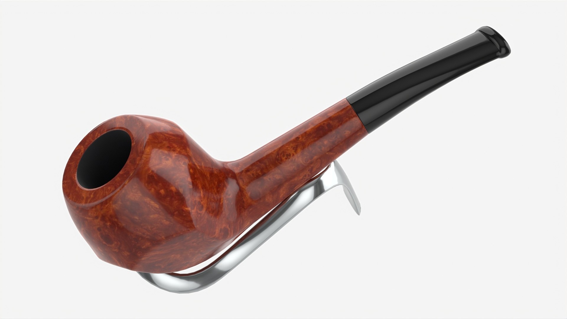 3D Model Smoking Pipe Half-bent Briar Wood 04 - TurboSquid 2073723