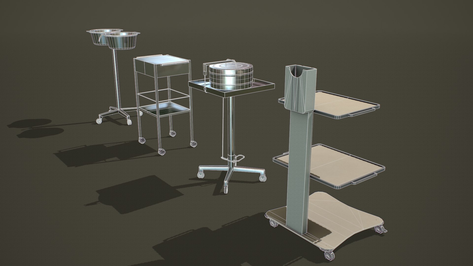 Pbr medical coasters tables 3D model - TurboSquid 1658187