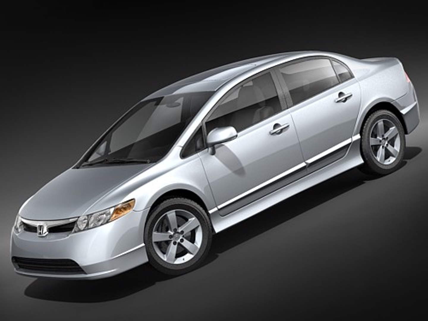 3d model honda civic 2007 sedan