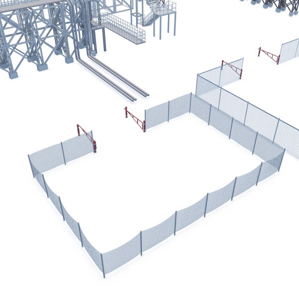 industrial buildings structures frames 3d max
