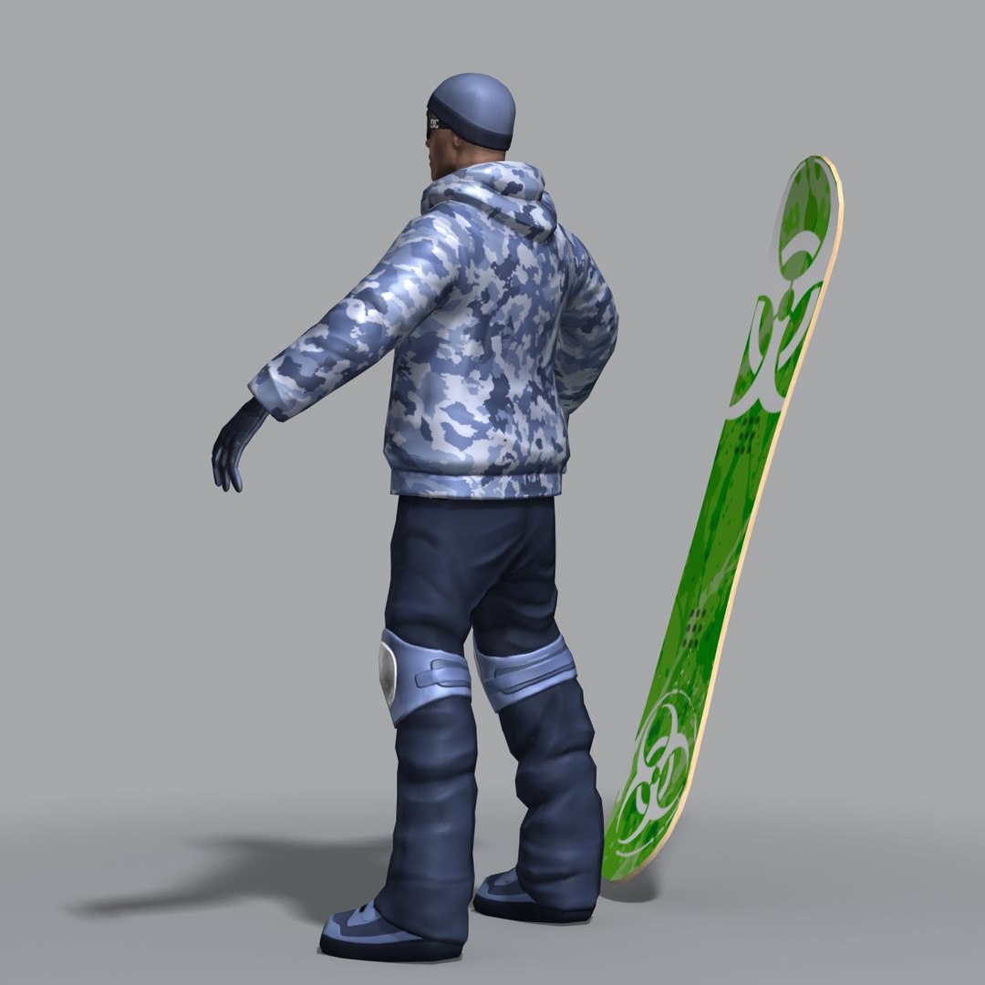 3d Model Snowboarder