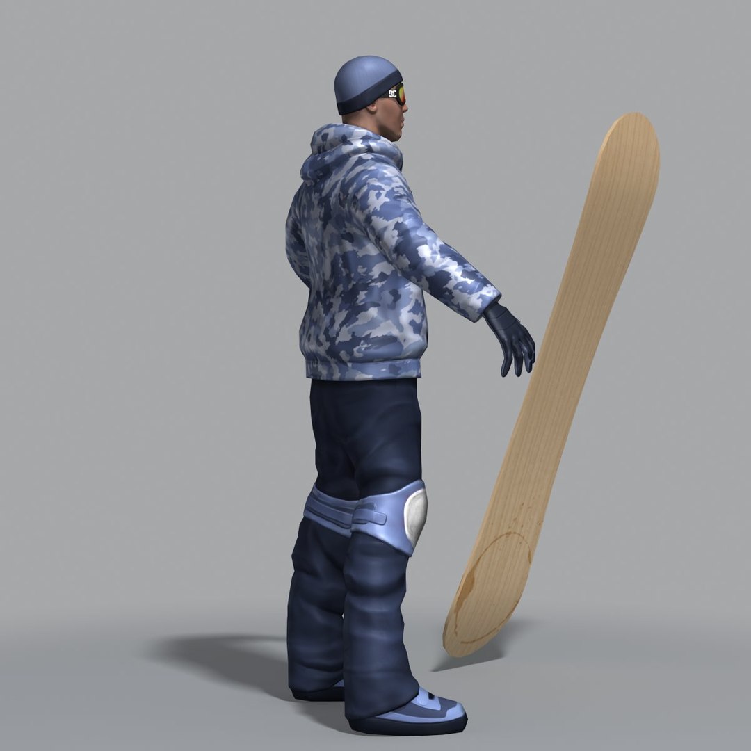 3d Model Snowboarder