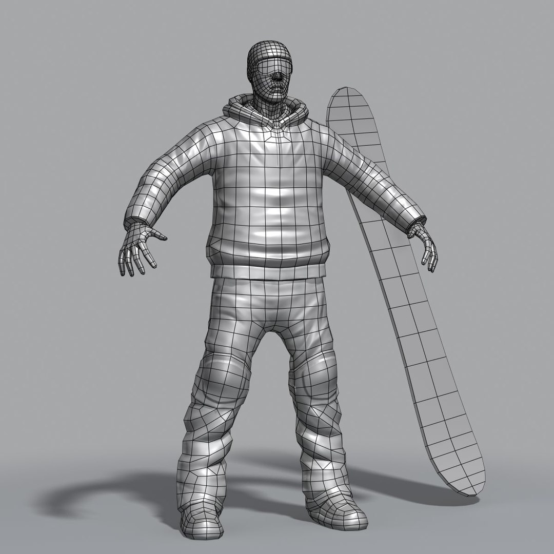 3d Model Snowboarder