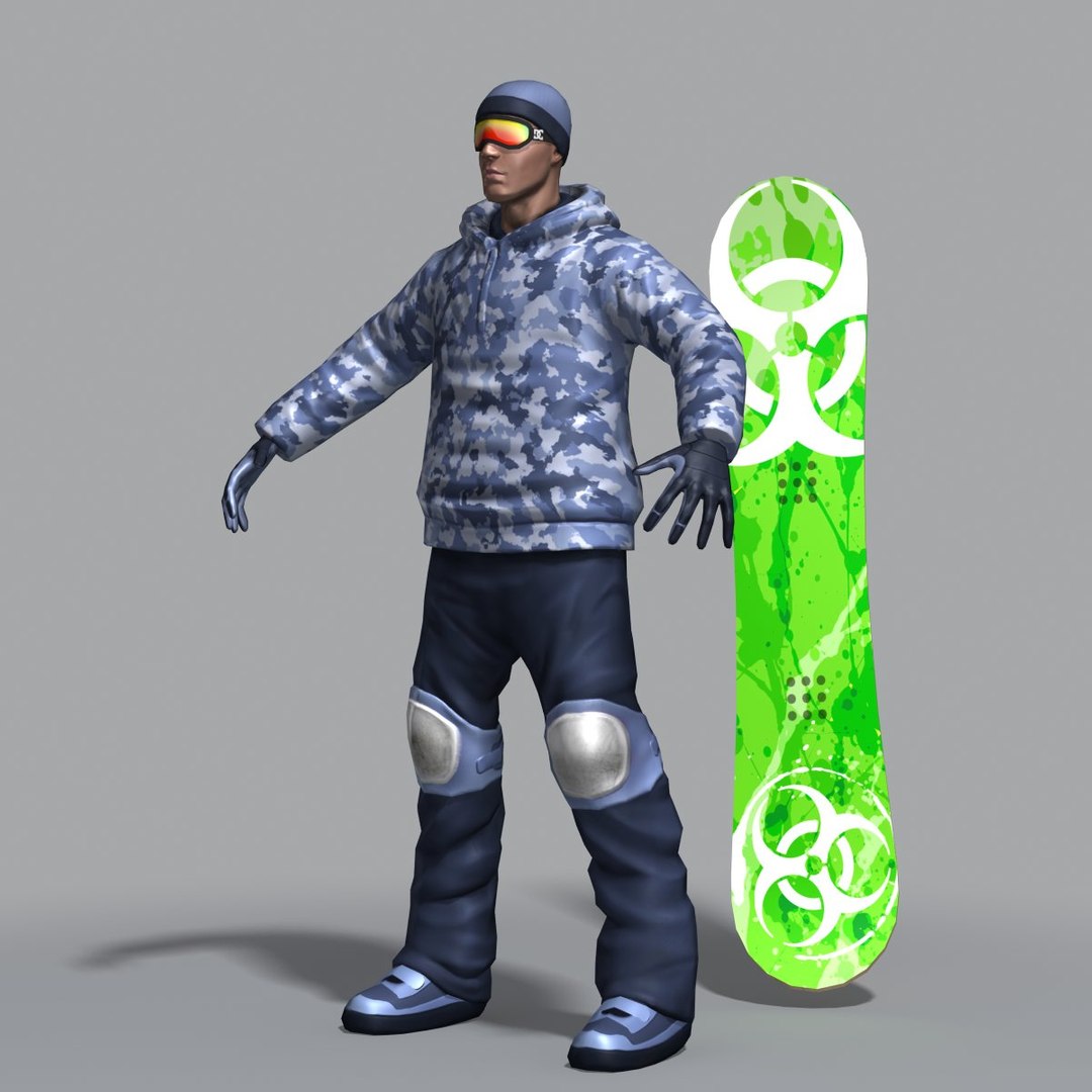 3d Model Snowboarder