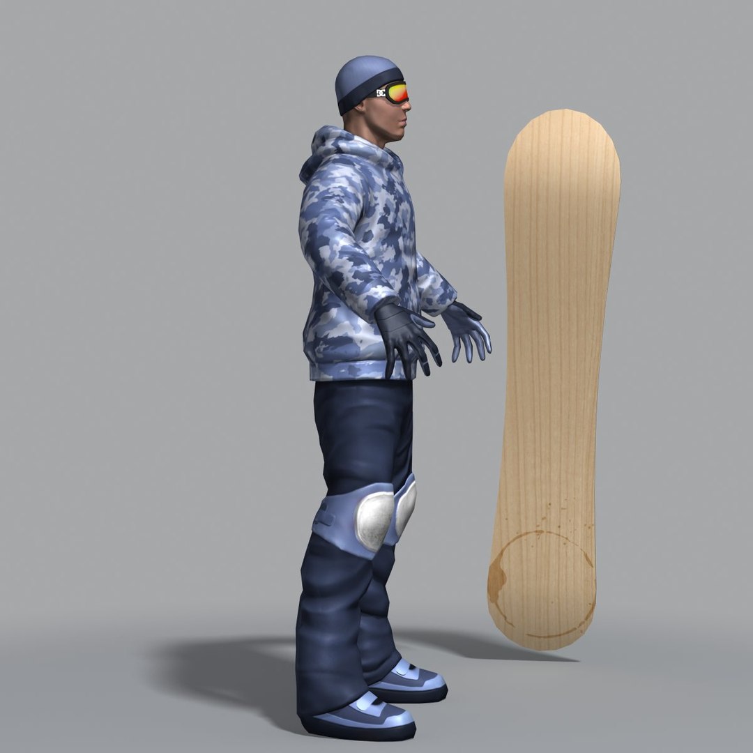 3d Model Snowboarder