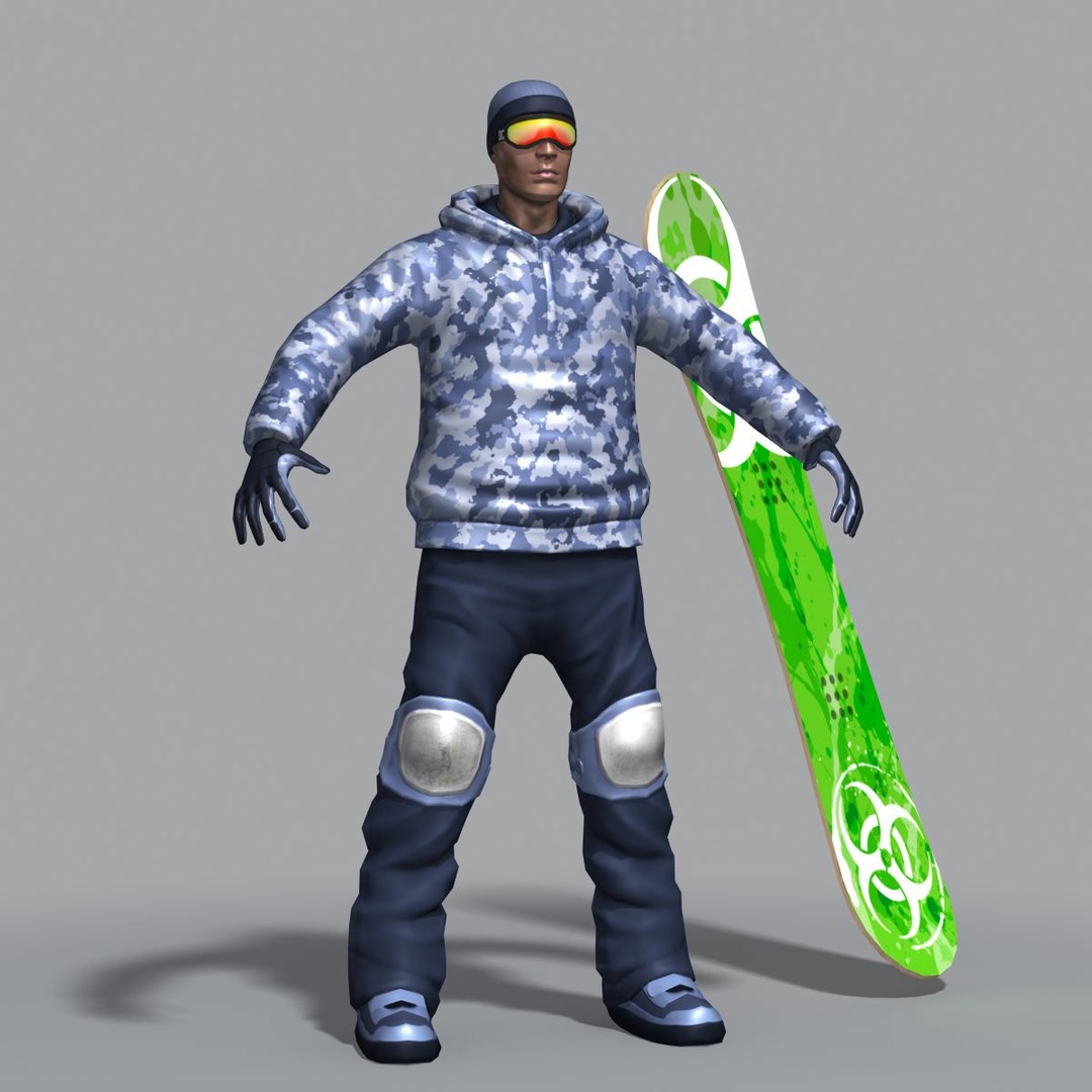 3d Model Snowboarder